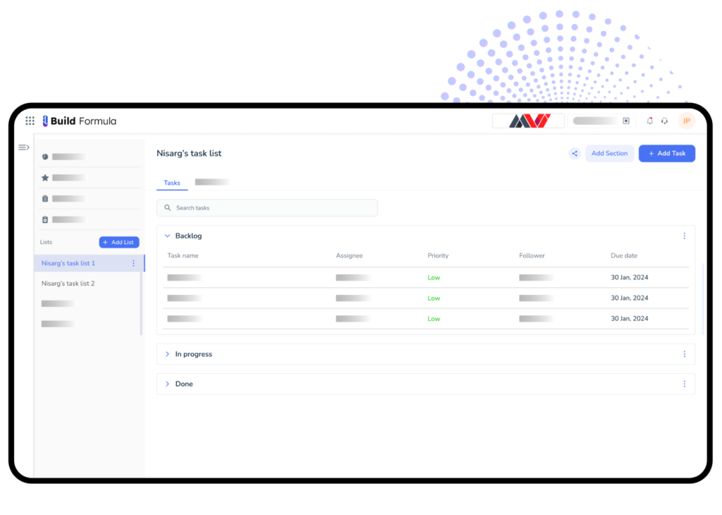 Task Management software for real estate | Buildformula